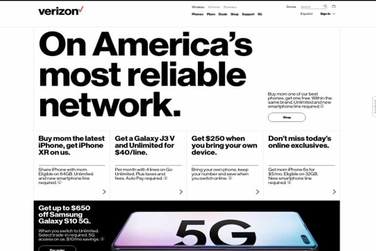verizon-web-page - ITCAndino